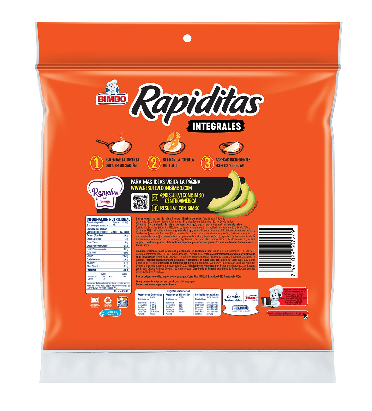 Tortillas Rapiditas Integrales Bimbo: Nutritivas y suaves